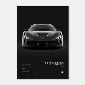 Ferrari F8 Tributo Poster Print | Wall Art | Car Photography - Etsy
