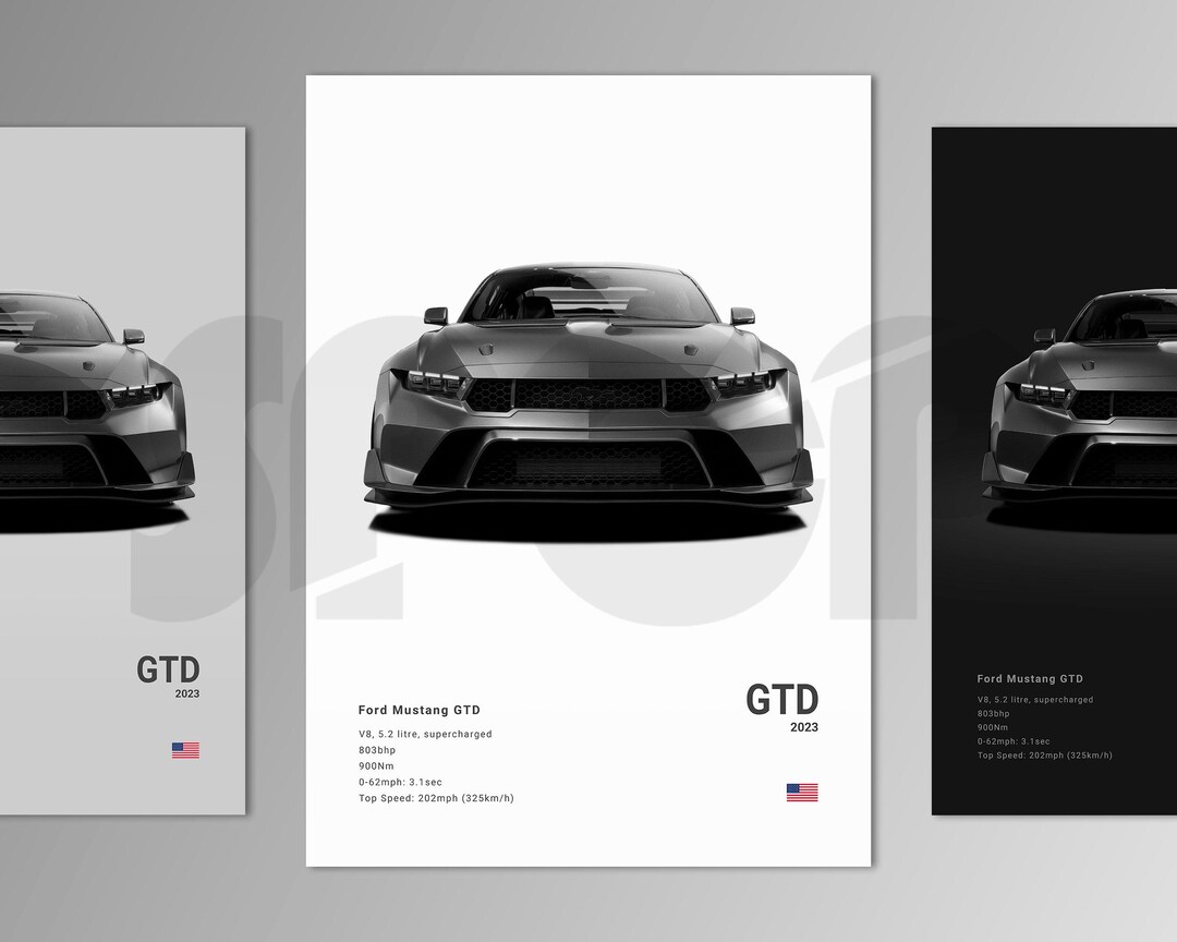 Ford Mustang GTD Poster Print | Wall Art | Car Photography - Etsy