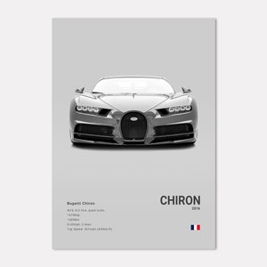 Bugatti Chiron Supercar Poster Print | Wall Art | Car Photography - Etsy