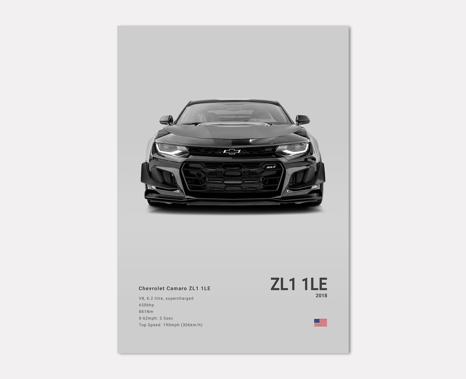 Chevrolet Camaro ZL1 1LE Poster Print Wall Art Car Photography - Etsy