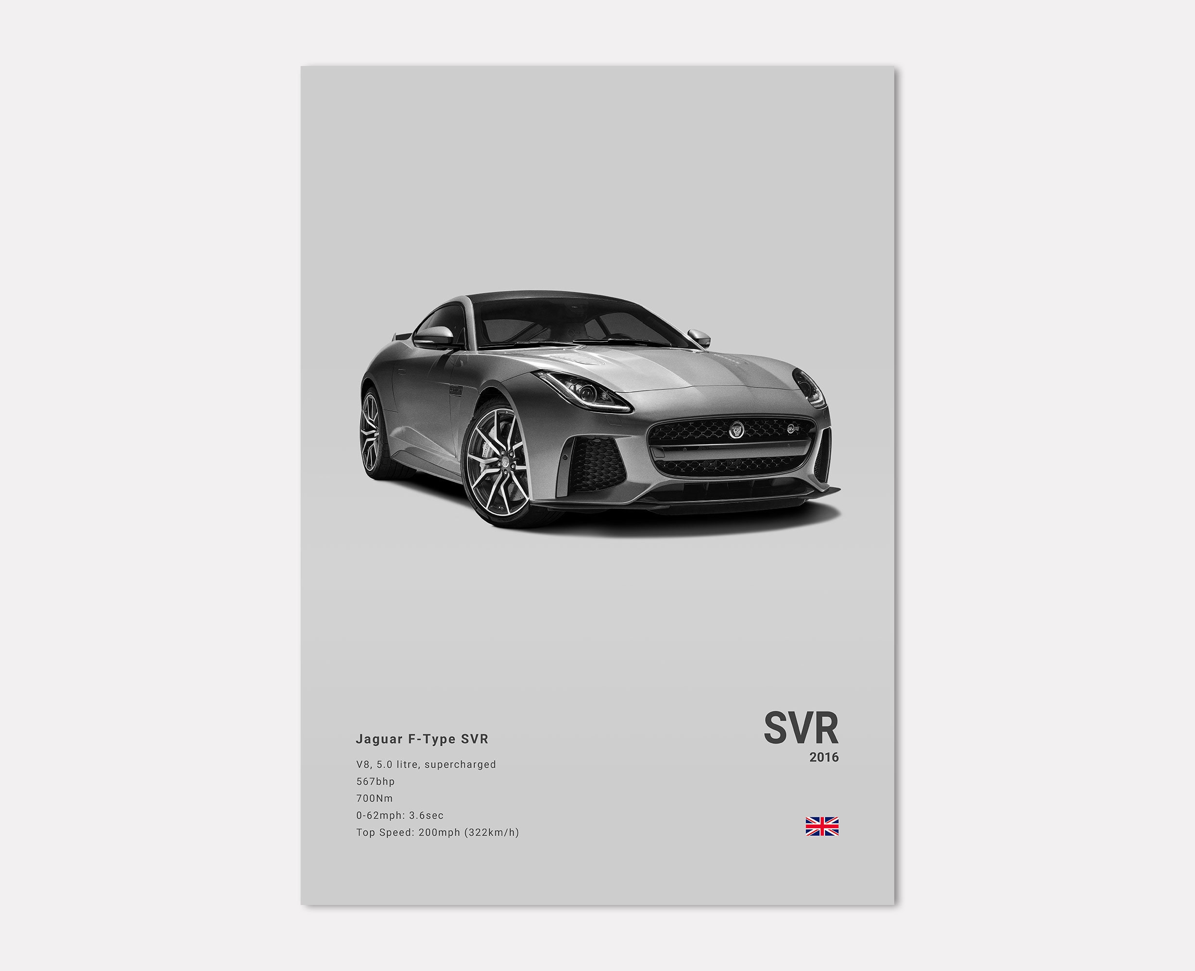 Jaguar F-type SVR Poster Print Wall Art Car Photography - Etsy