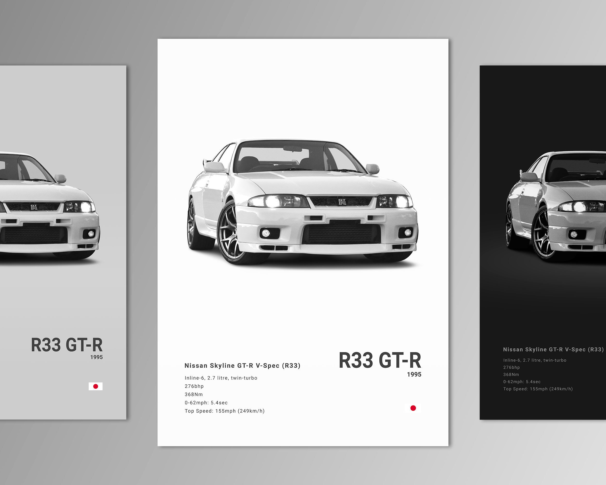 Nissan Skyline V-spec R33 Poster Print Wall Art Car - Etsy