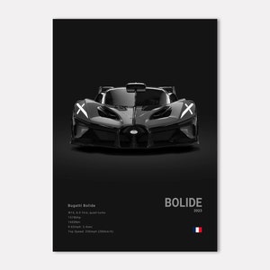 Bugatti Bolide Poster Print | Wall Art | Car Photography - Etsy