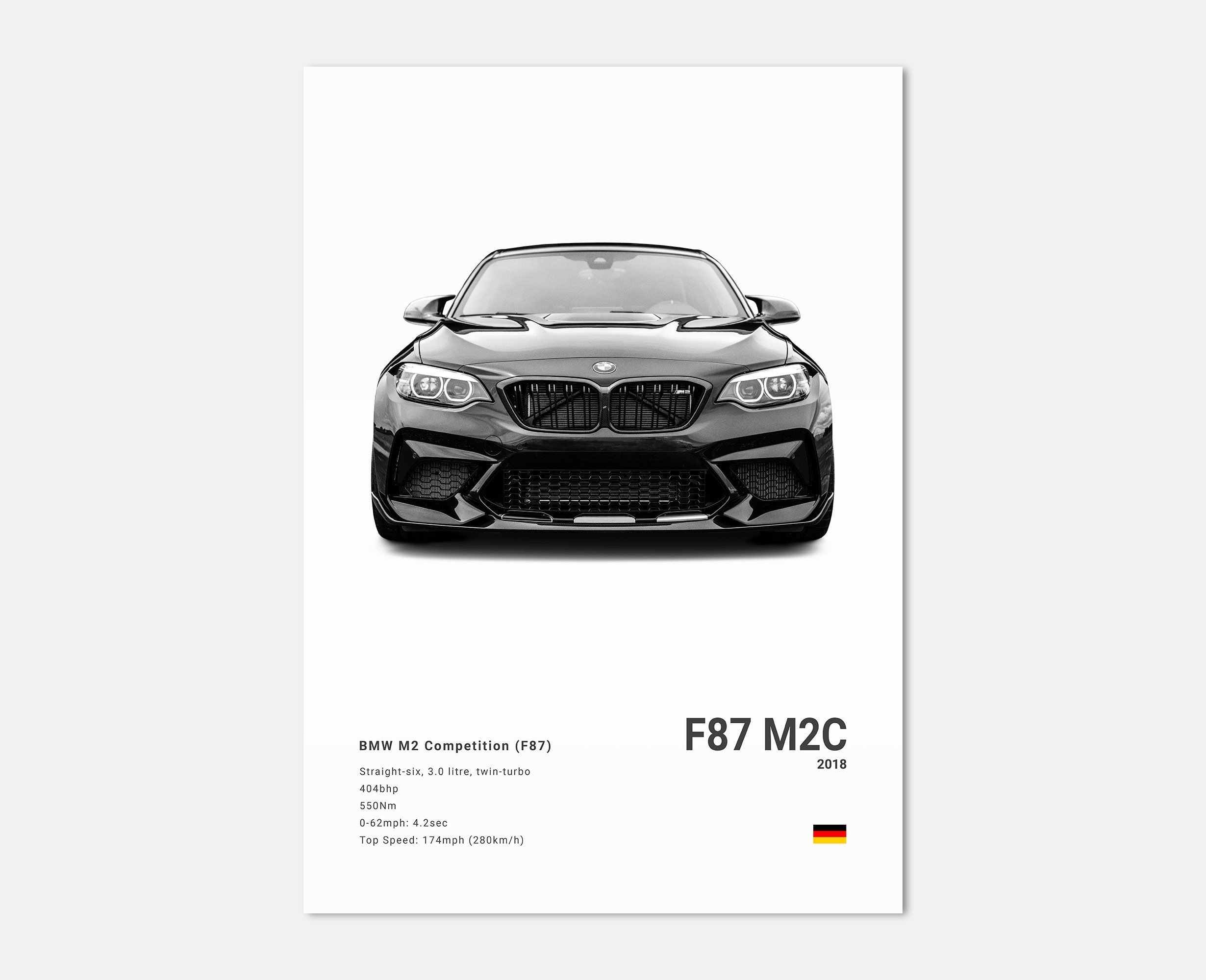 BMW M2 Competition F87 Poster Print Wall Art Car - Etsy