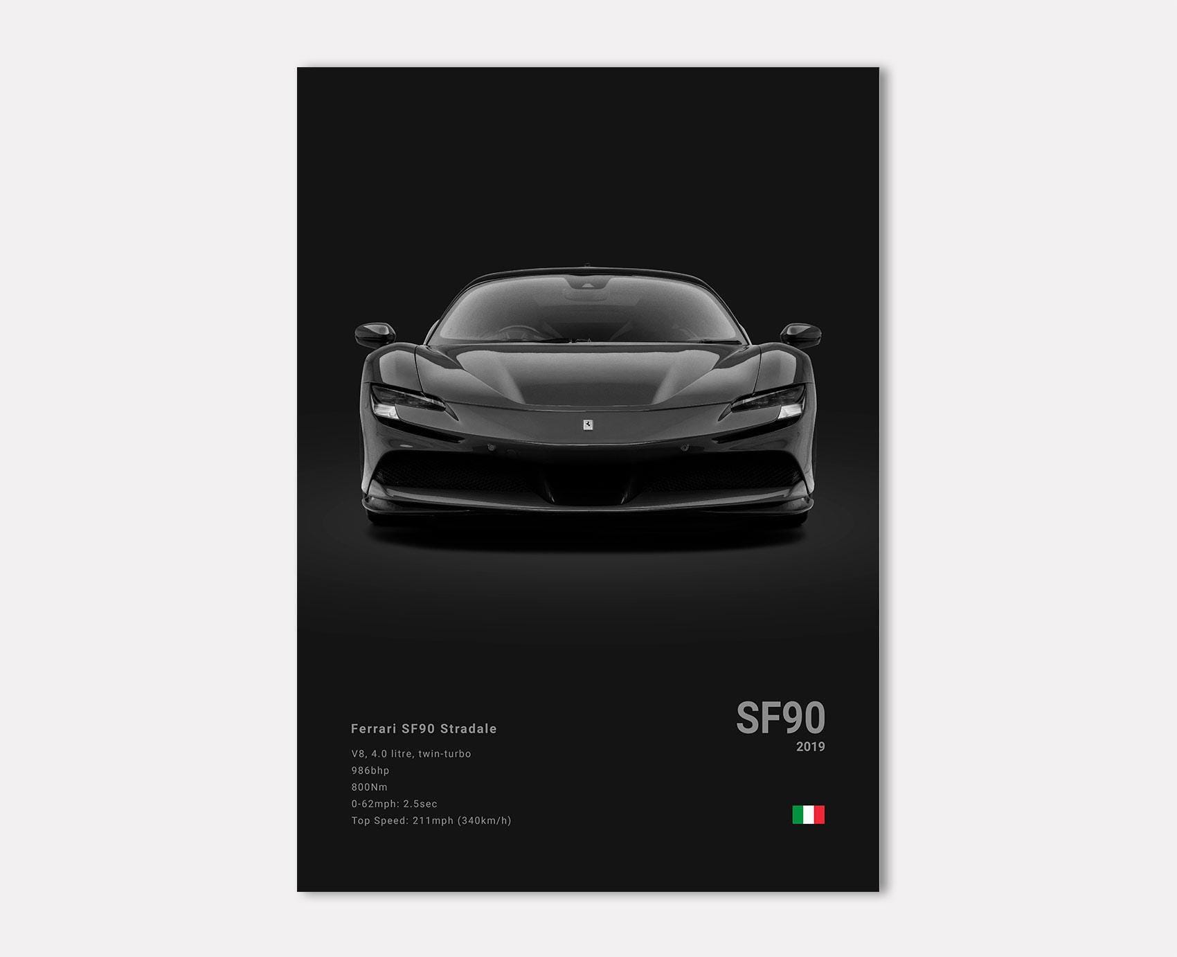 Ferrari SF90 Stradale Poster Print | Wall Art | Car Photography - Etsy