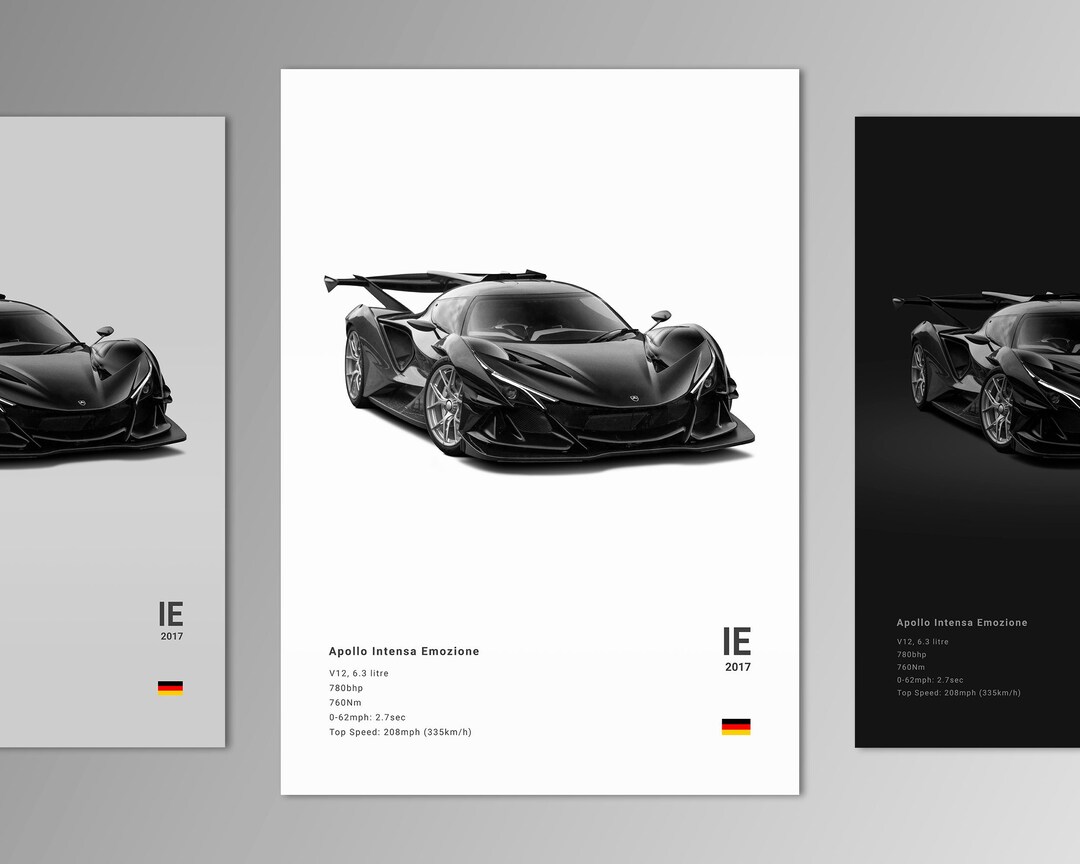 Apollo Intensa Emozione Poster Print | Wall Art | Car Photography - Etsy