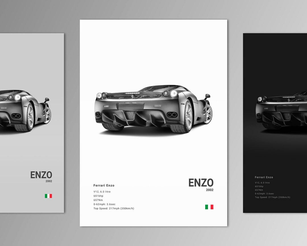 Ferrari Enzo Poster Print Wall Art Car Photography - Etsy