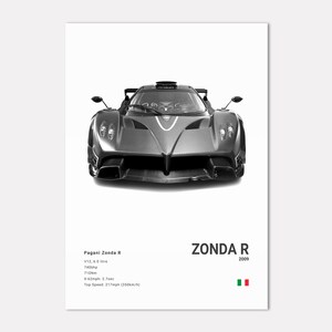 Pagani Zonda R Poster Print | Wall Art | Car Photography - Etsy
