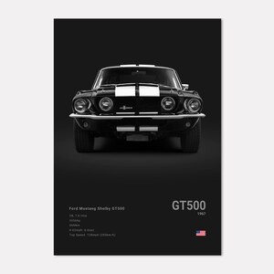 Ford Mustang Shelby GT500 1967 Poster Print | Wall Art | Car ...