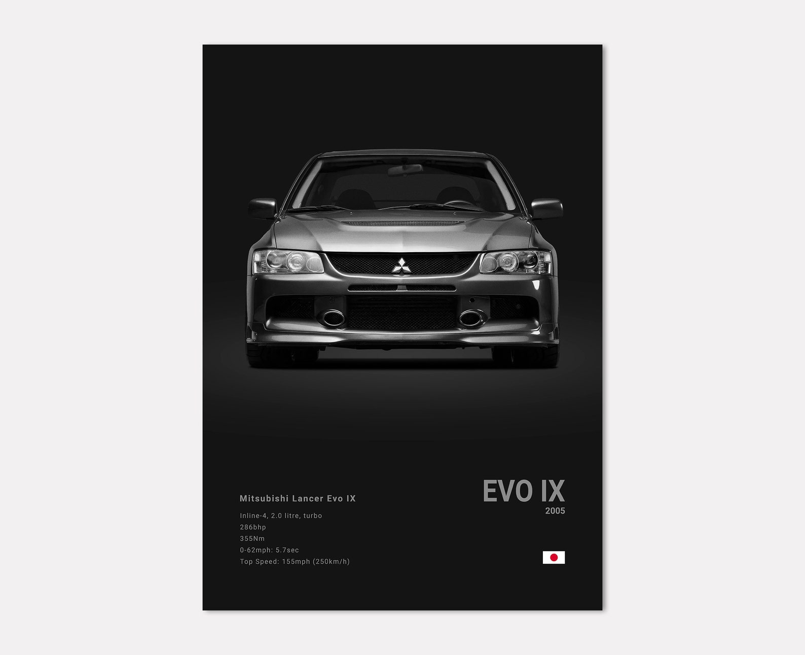 Mitsubishi Lancer Evo 9 Poster Print Wall Art Car - Etsy