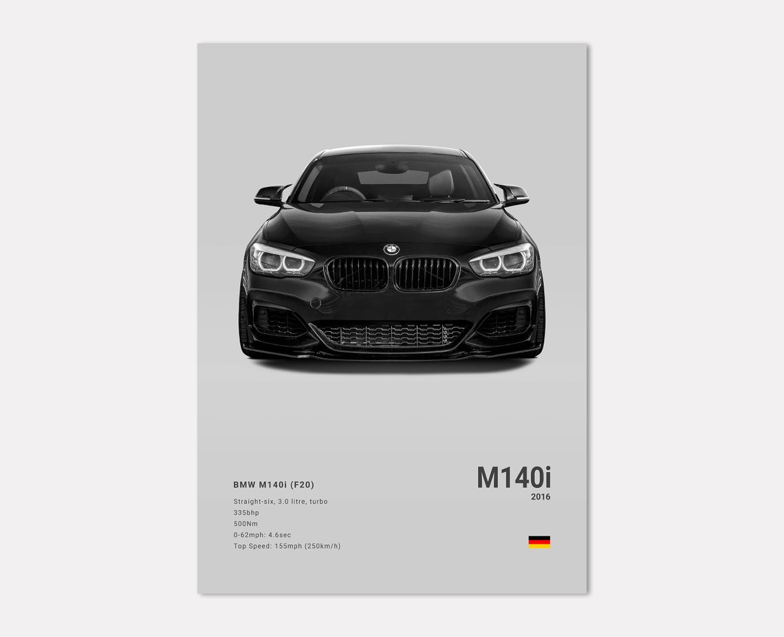 BMW M140i Poster Print Wall Art Car Photography - Etsy