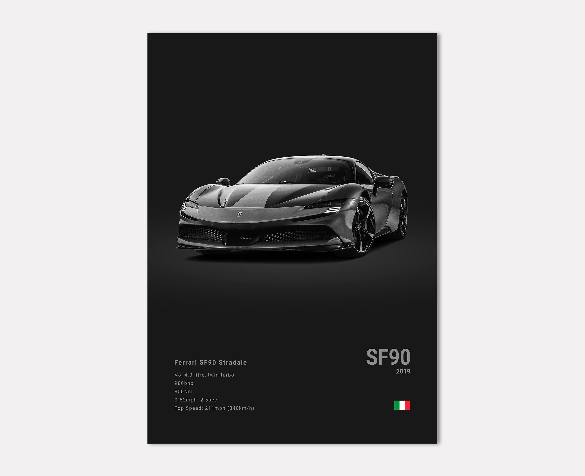 Ferrari SF90 Stradale Poster Print Wall Art Car Photography - Etsy