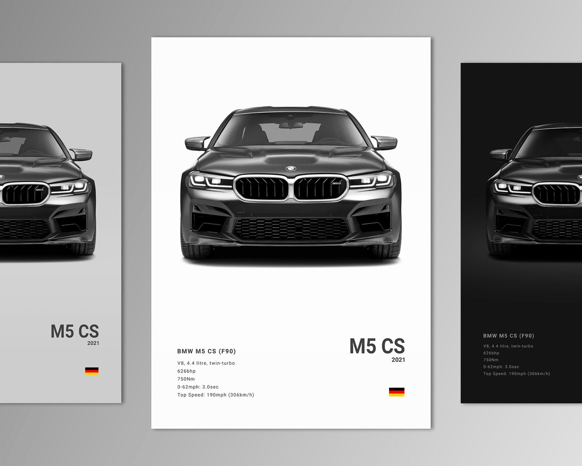 BMW M5 CS F90 Poster Print Wall Art Car Photography - Etsy