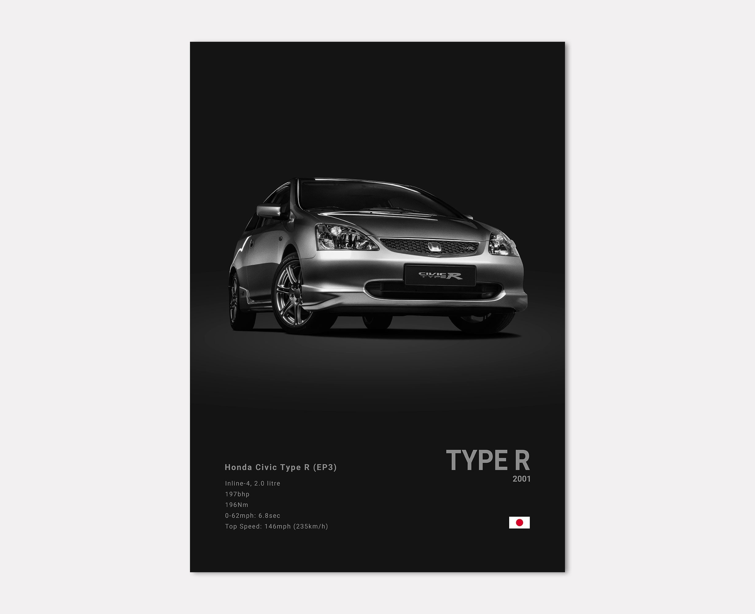 Honda Civic Type R EP3 Poster Print Wall Art Car Photography - Etsy