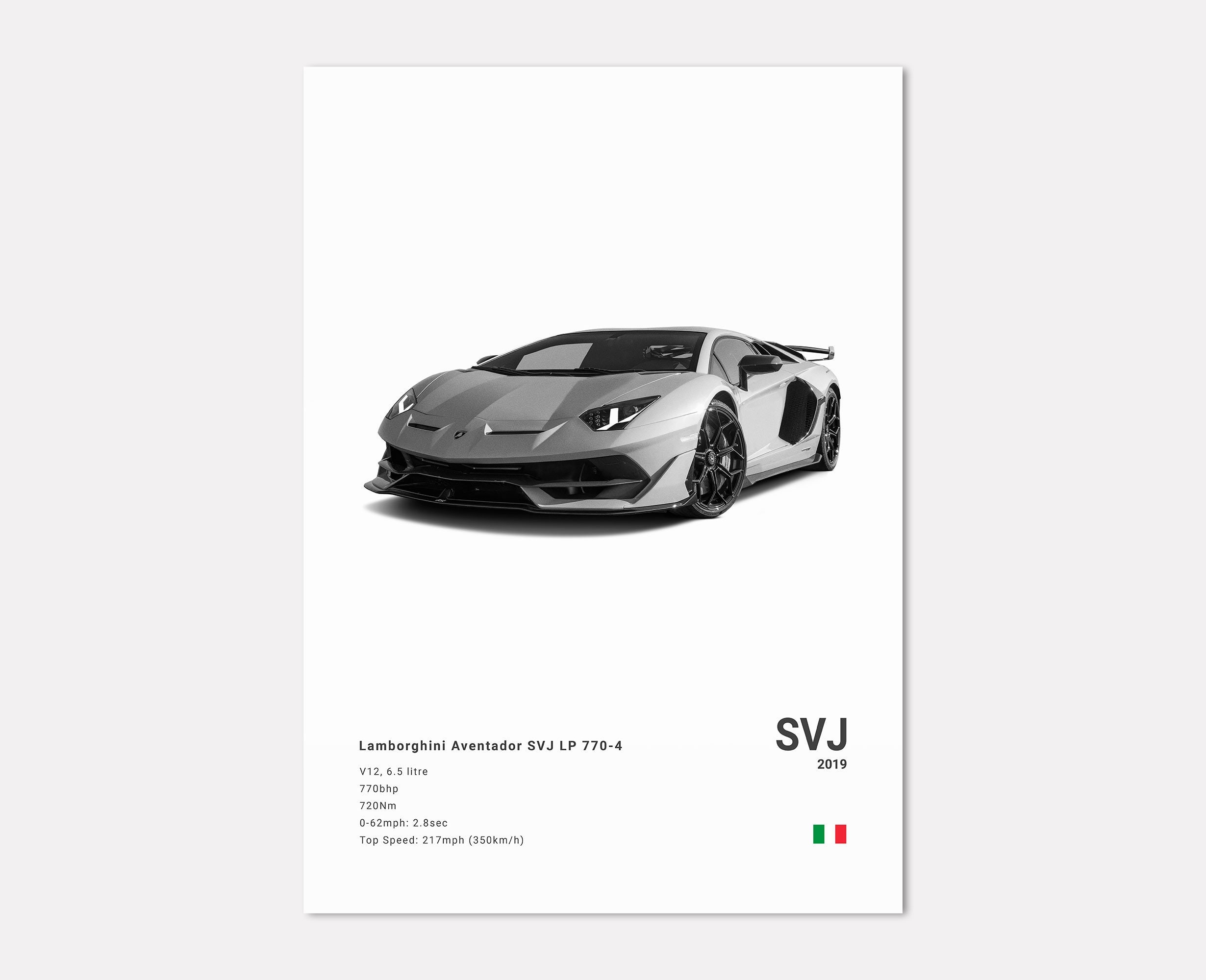 Lamborghini Aventador SVJ Poster Print Wall Art Car Photography - Etsy
