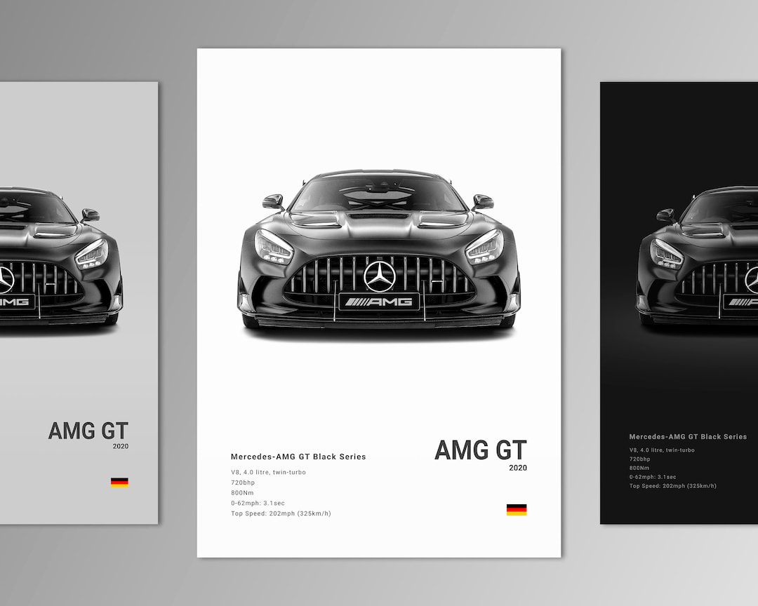 Mercedes-amg GT Black Series Poster Print | Wall Art | Car Photography ...