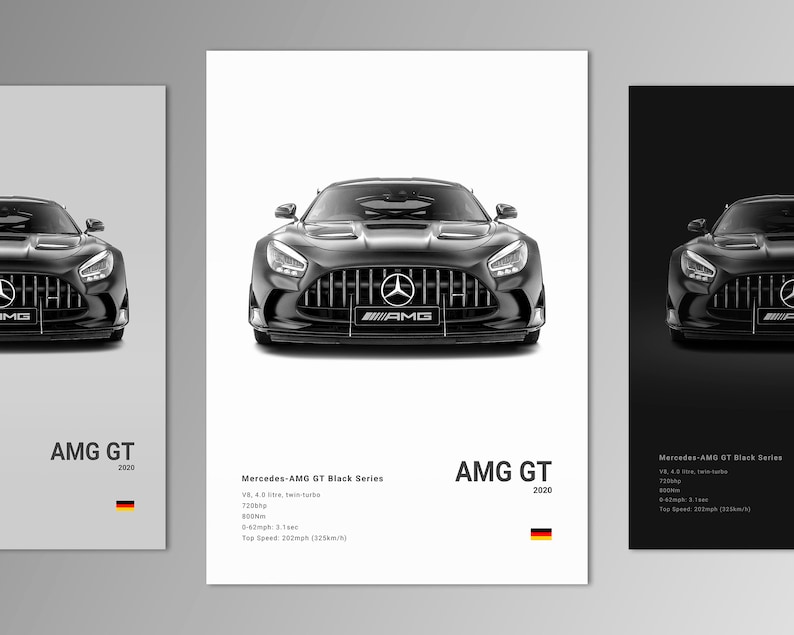 Mercedes-amg GT Black Series Poster Print Wall Art Car Photography - Etsy