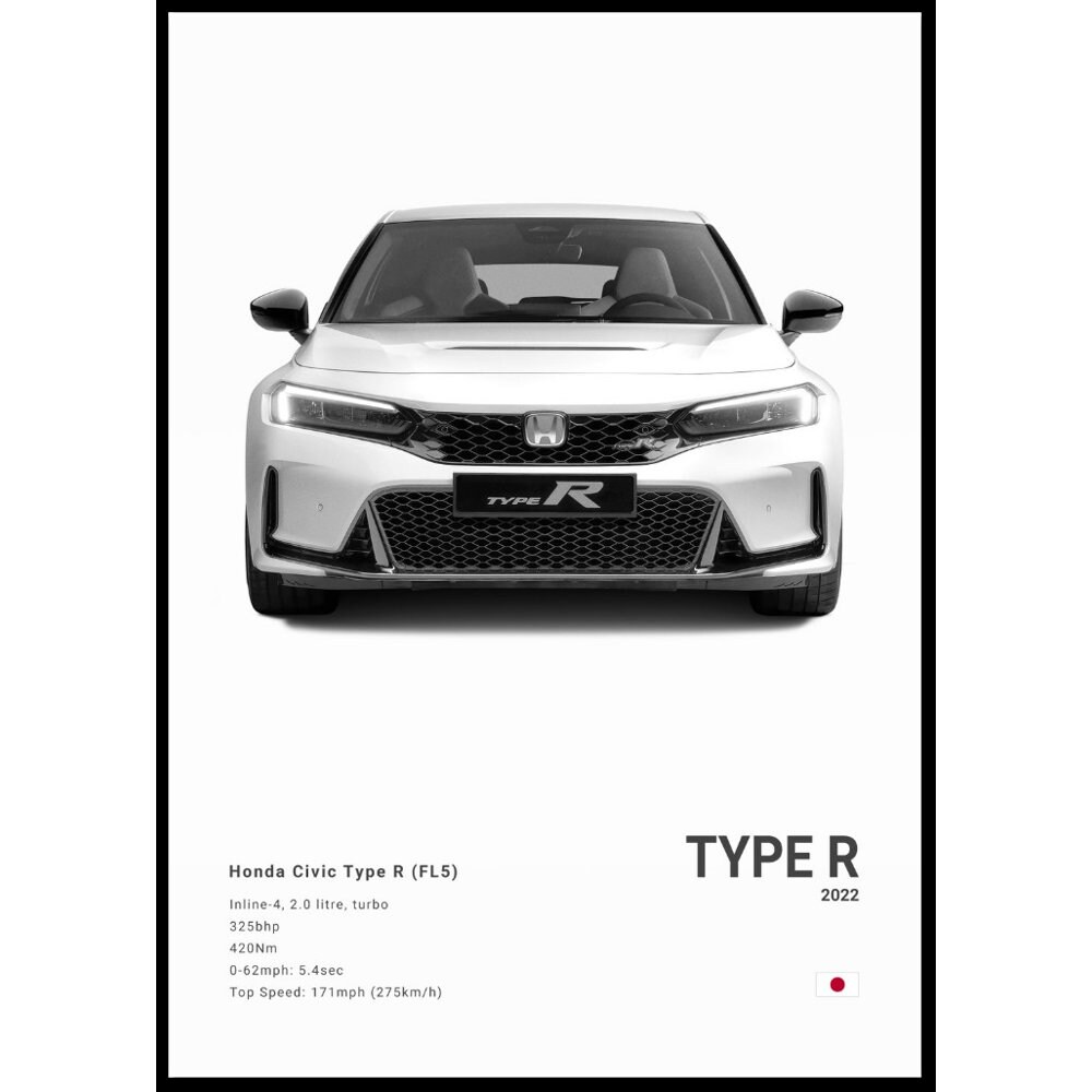 Honda Civic Type R FL5 Poster Print Wall Art Car Photography - Etsy