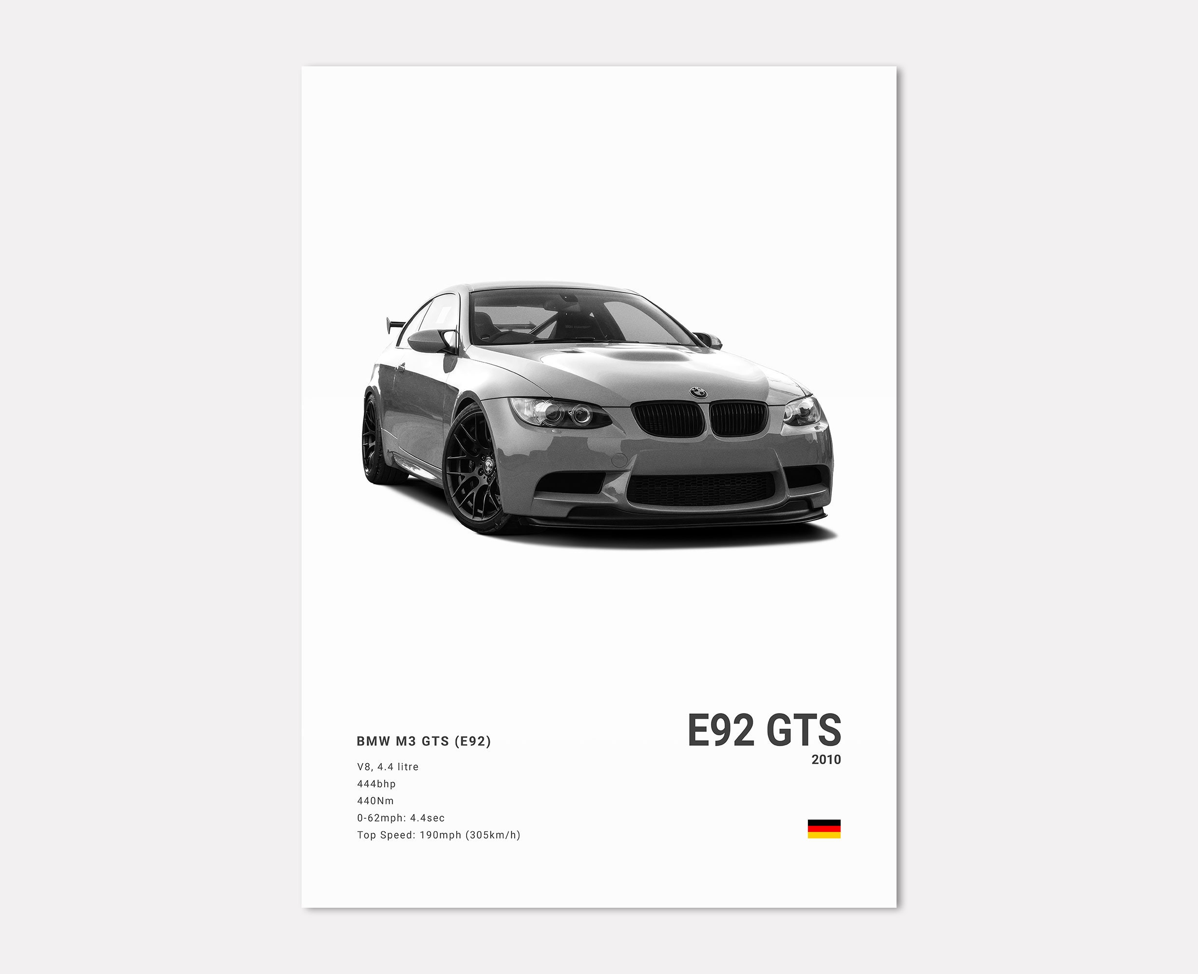 BMW M3 GTS E92 Poster Print Wall Art Car Photography - Etsy