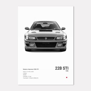 Subaru Impreza 22B Sti Poster Print | Wall Art | Car Photography - Etsy