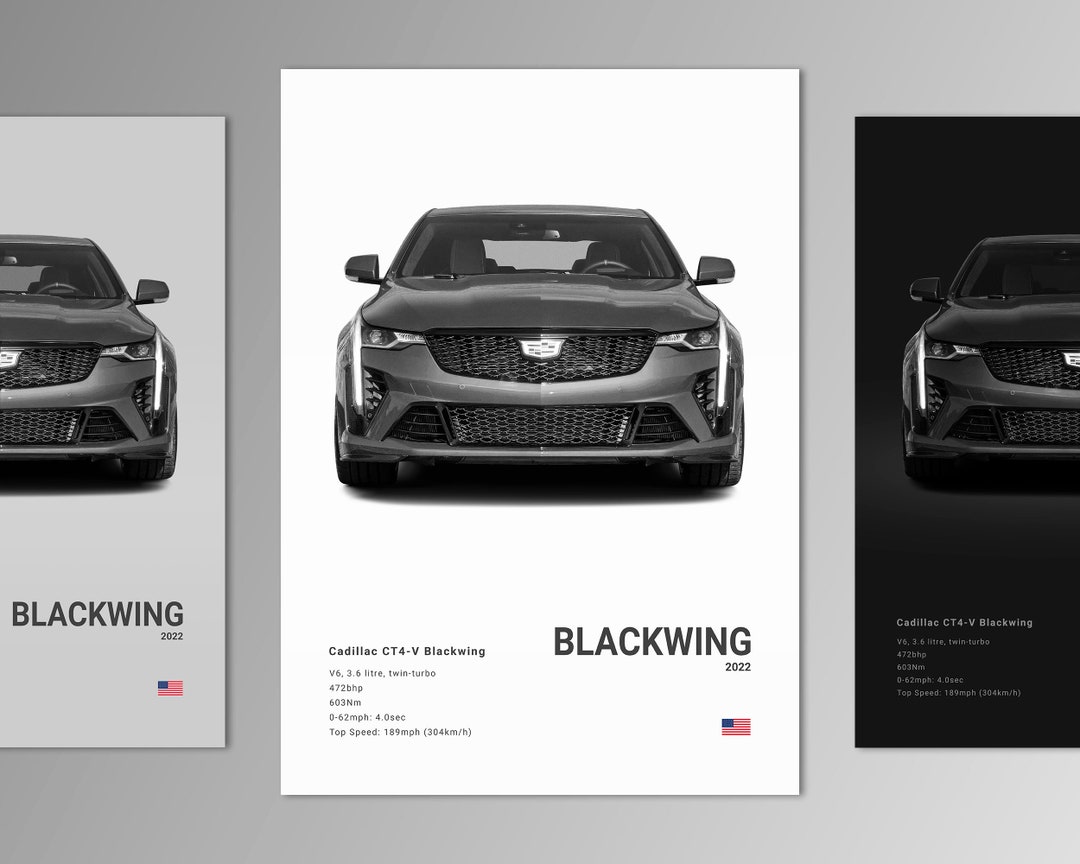 Cadillac CT4-V Blackwing Poster Print | Wall Art | Car Photography - Etsy