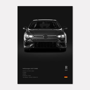 Volkswagen Golf R Mk8 Poster Print Wall Art Car Photography - Etsy