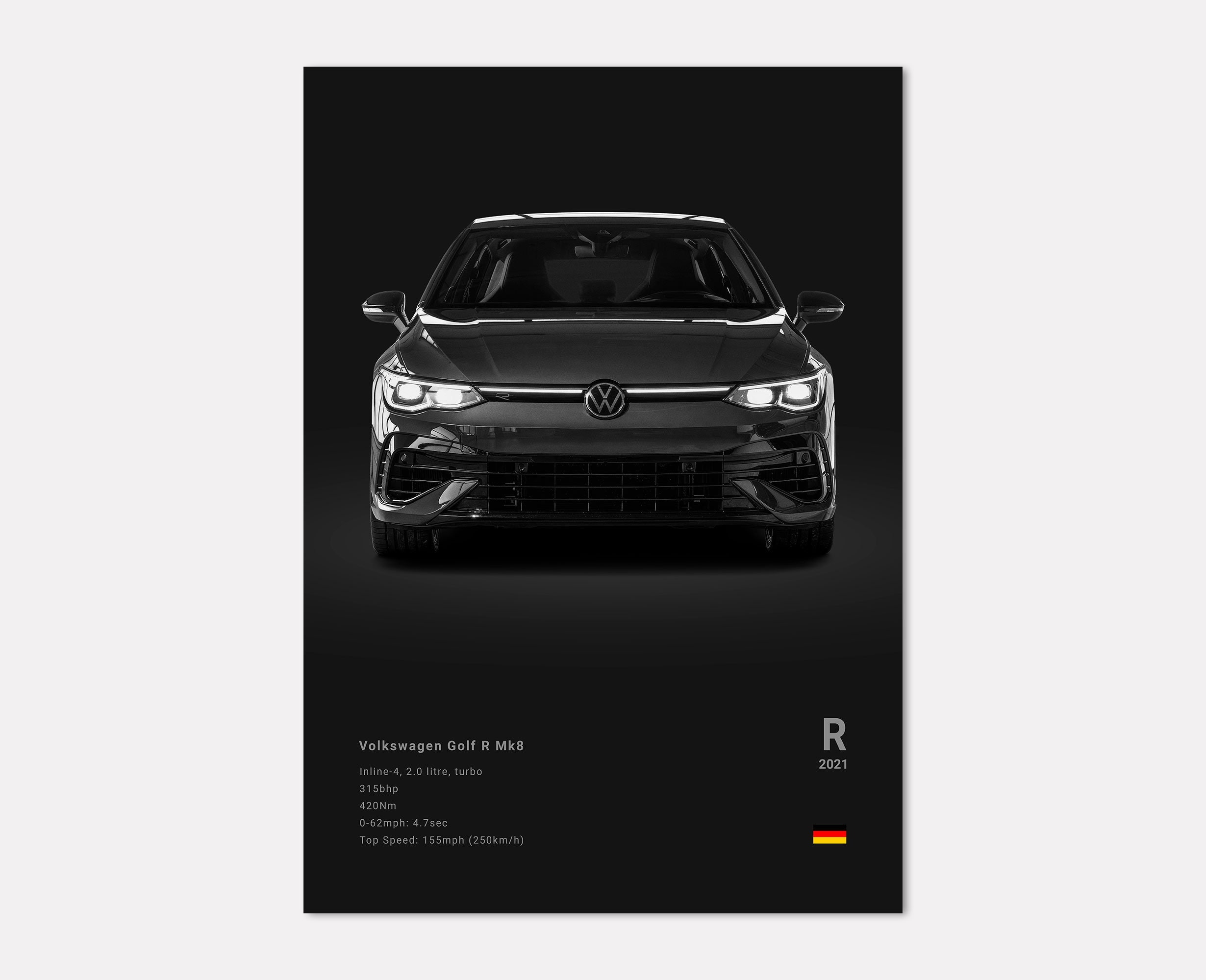 Volkswagen Golf R Mk8 Poster Print Wall Art Car Photography - Etsy