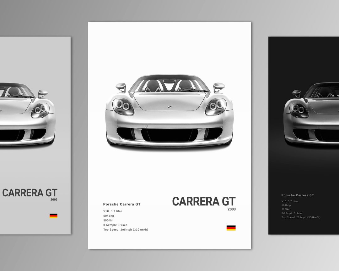 Porsche Carrera GT Poster Print | Wall Art | Car Photography - Etsy