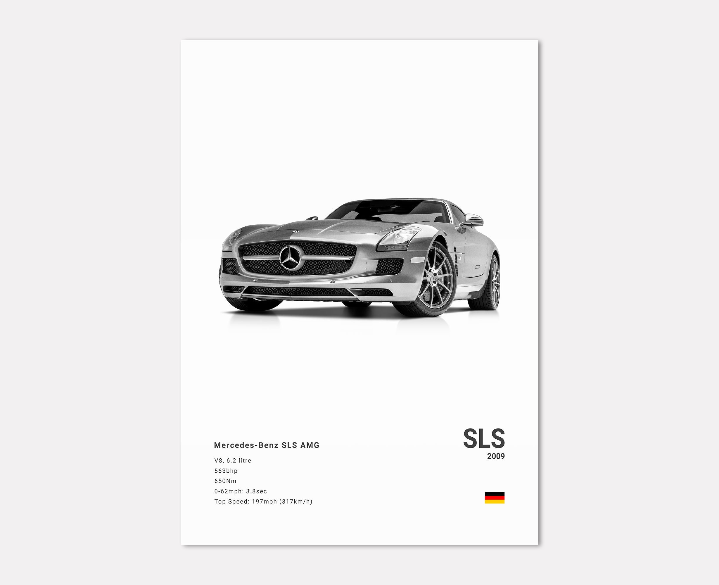 Mercedes SLS AMG Poster Print Wall Art Car Photography - Etsy