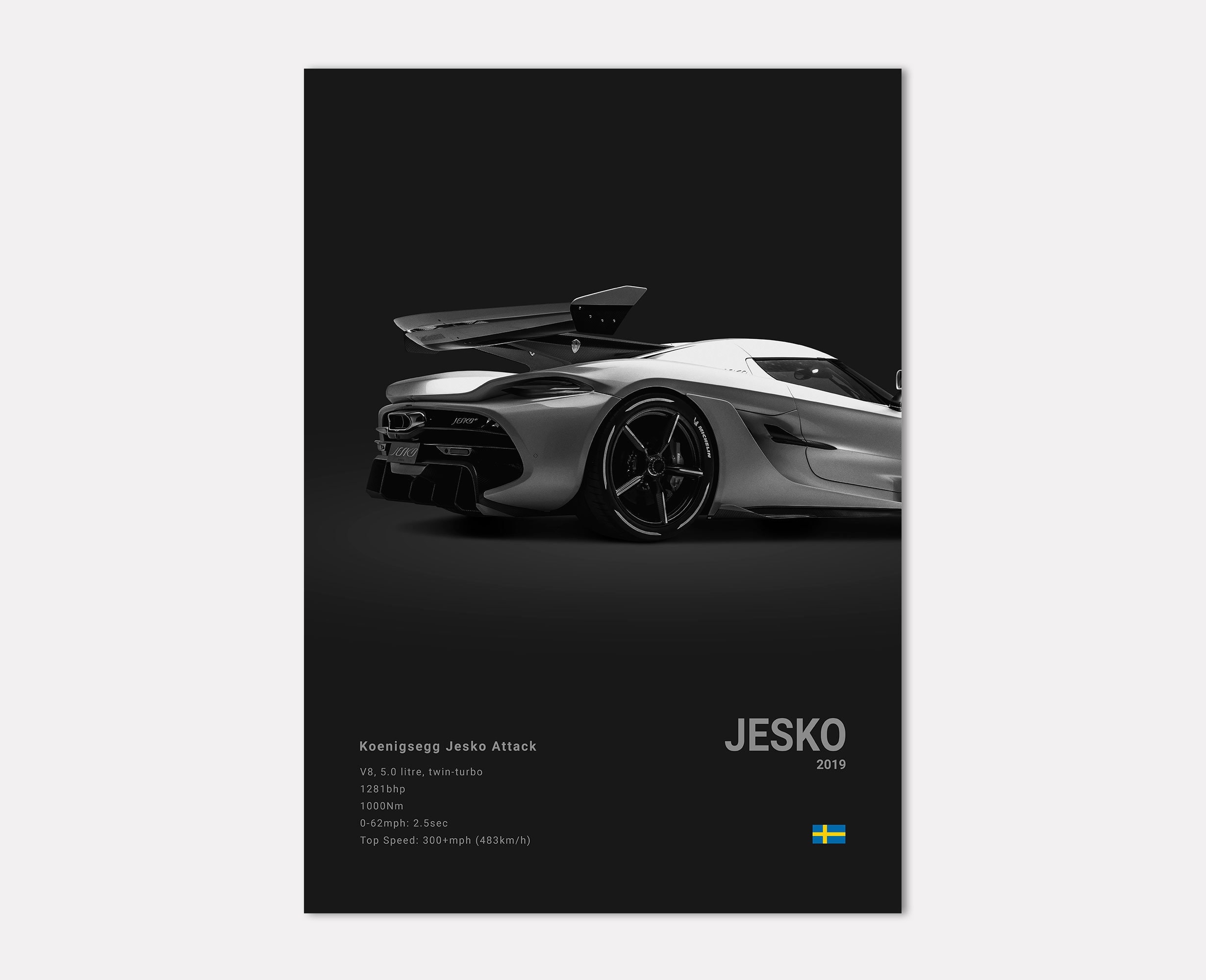 Koenigsegg Jesko Attack Poster Print / Arte de pared / Fotografía de ...