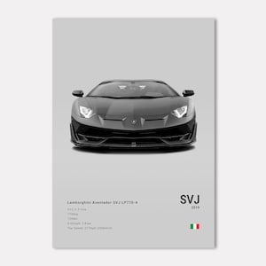 Lamborghini Aventador SVJ Poster Print | Wall Art | Car Photography - Etsy