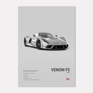 Hennessey Venom F5 Poster Print Wall Art Car Photography - Etsy