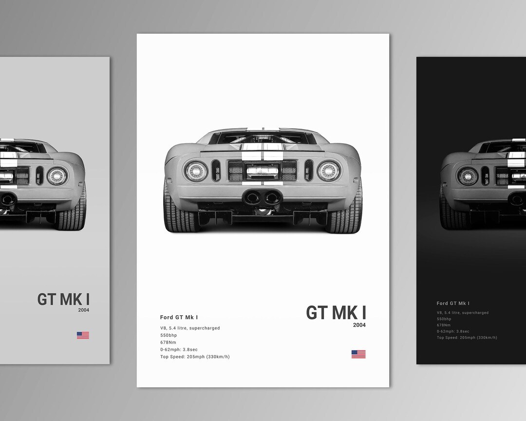 Ford GT Mk1 Poster Print | Wall Art | Car Photography - Etsy