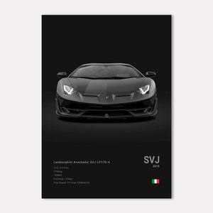 Lamborghini Aventador SVJ Poster Print | Wall Art | Car Photography - Etsy