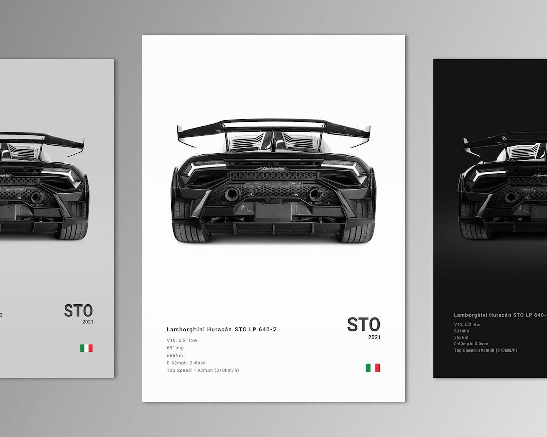 Lamborghini Huracan STO Poster Print | Wall Art | Car Photography - Etsy