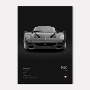 Ferrari F50 Poster Print | Wall Art | Car Photography - Etsy