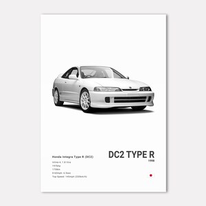 Honda Integra Type-r DC2 Poster Print Wall Art Car Photography - Etsy