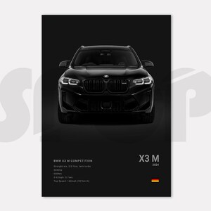 BMW X3 M Competition F97 Poster Print | Wall Art | Car Photography - Etsy