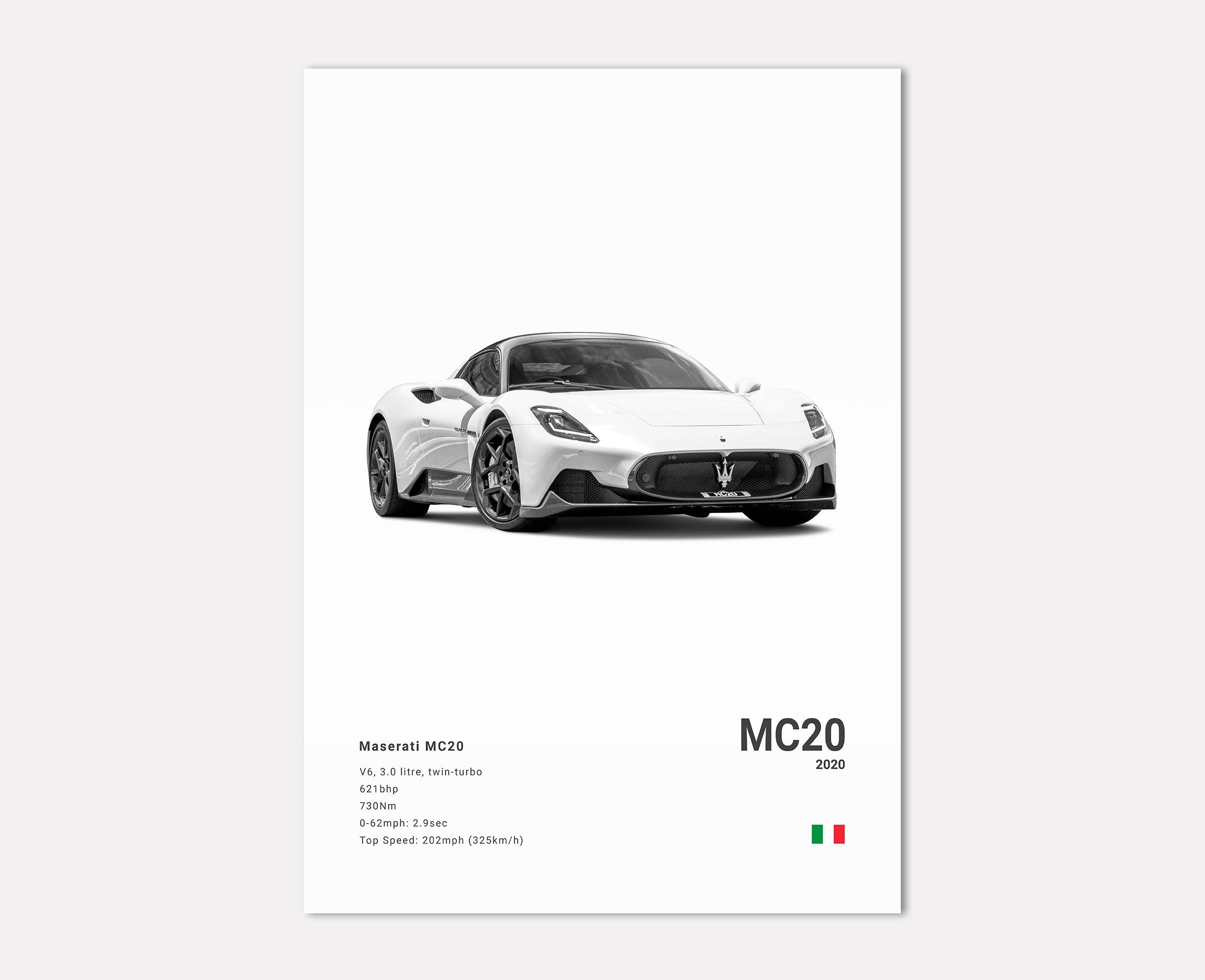 Maserati MC20 Poster Print Wall Art Car Photography - Etsy