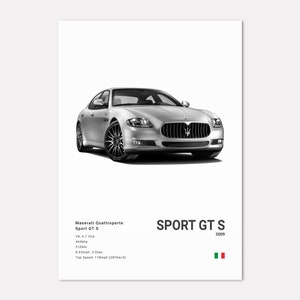 Maserati Quattroporte Sport GT S Poster Print | Wall Art | Car ...