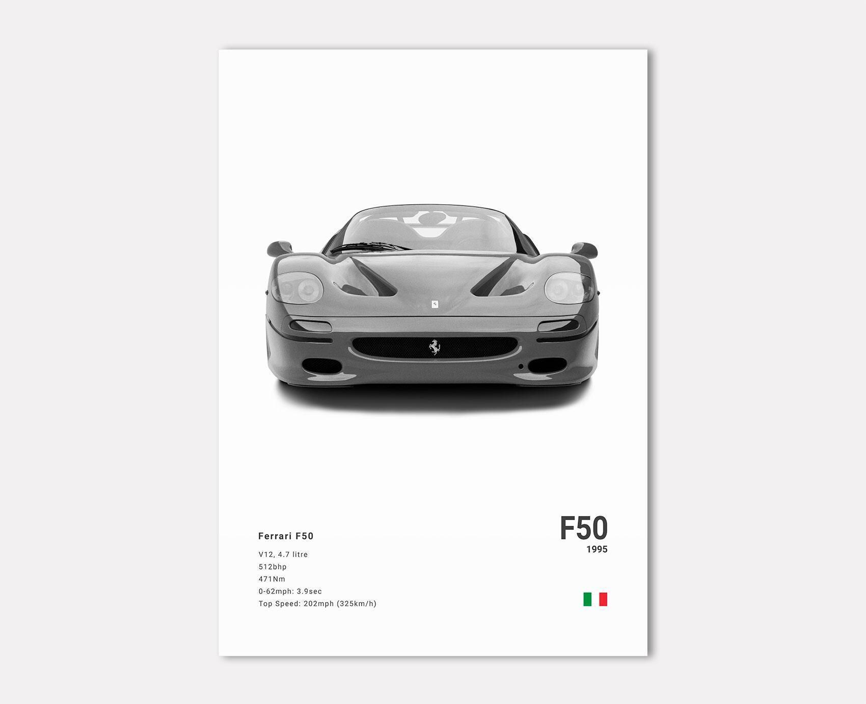 Ferrari F50 Poster Print | Wall Art | Car Photography - Etsy