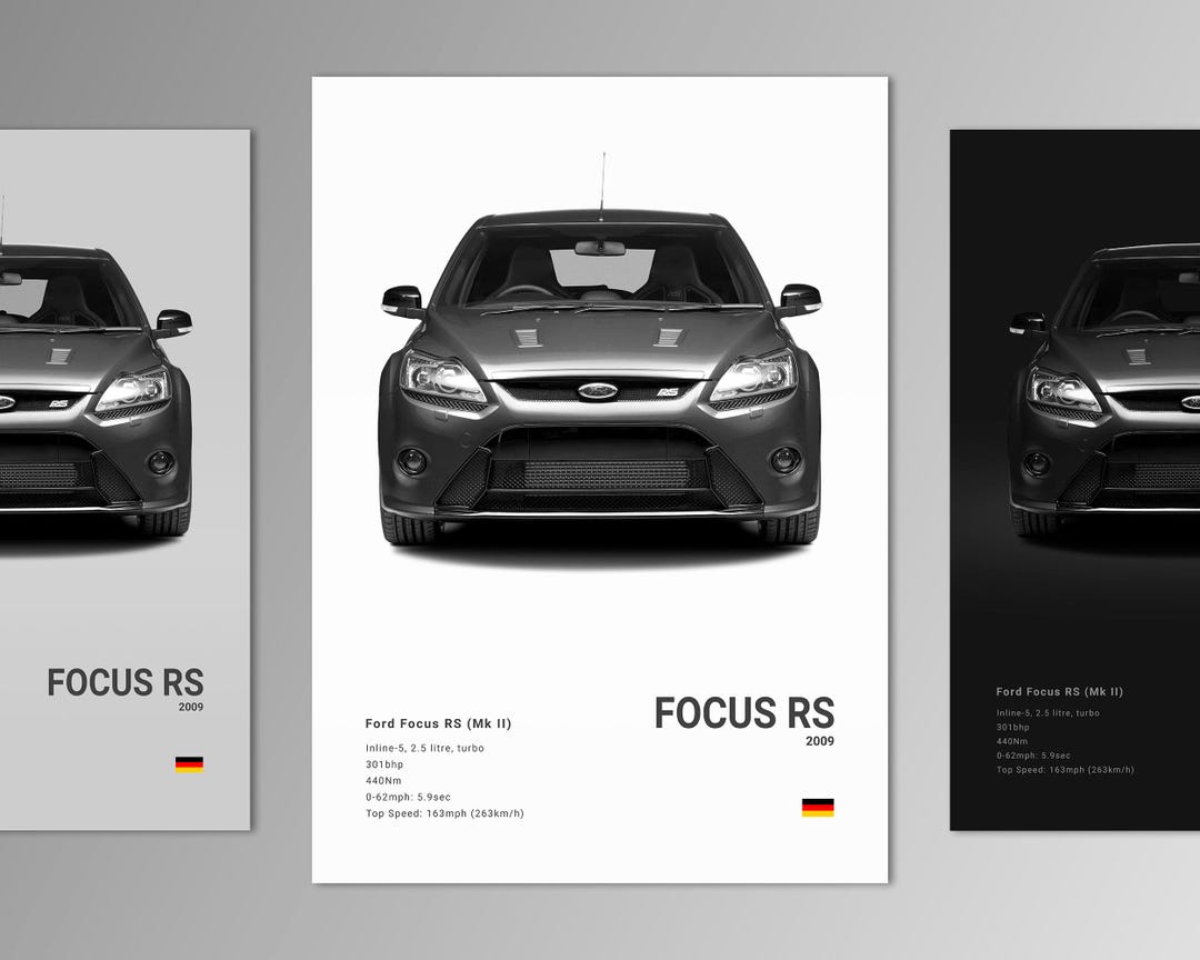 Ford Focus RS Mk2 Poster Print | Wall Art | Car Photography - Etsy
