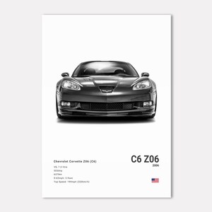 Chevrolet Corvette Z06 C6 Poster Print | Wall Art | Car Photography - Etsy