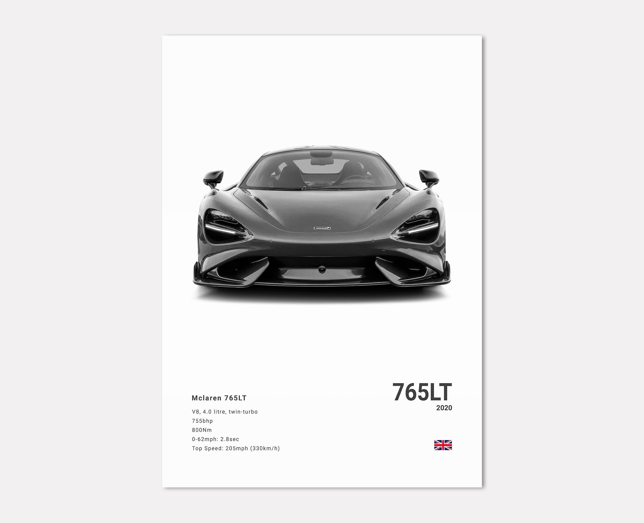 Mclaren 765LT Poster Print Wall Art Car Photography - Etsy