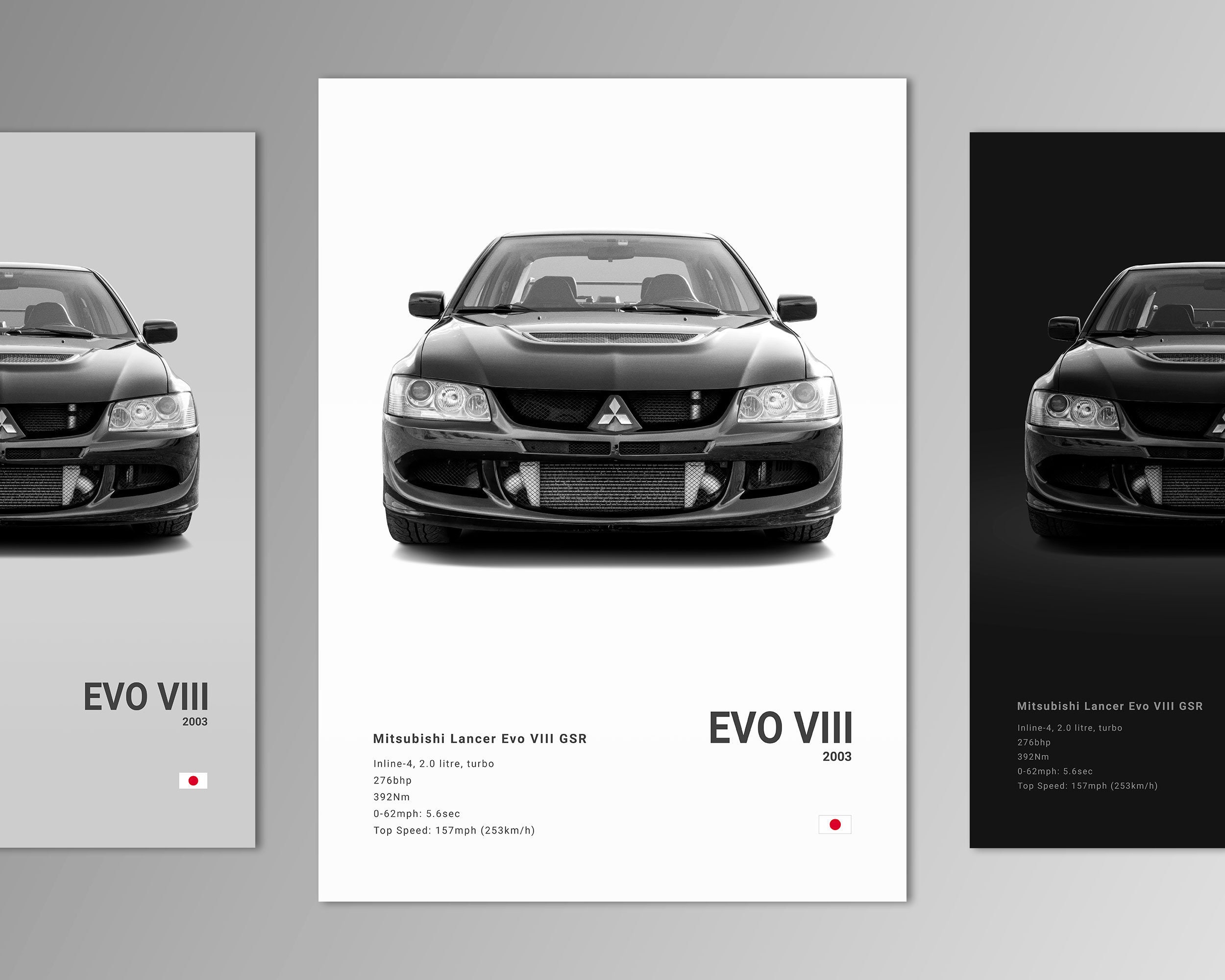Mitsubishi Lancer Evo 8 Poster Print Wall Art Car Photography - Etsy