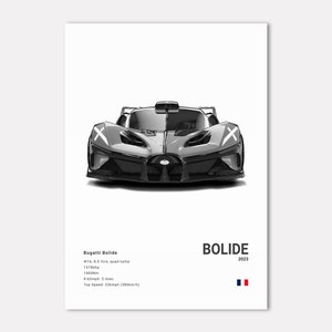 Bugatti Bolide Poster Print | Wall Art | Car Photography - Etsy