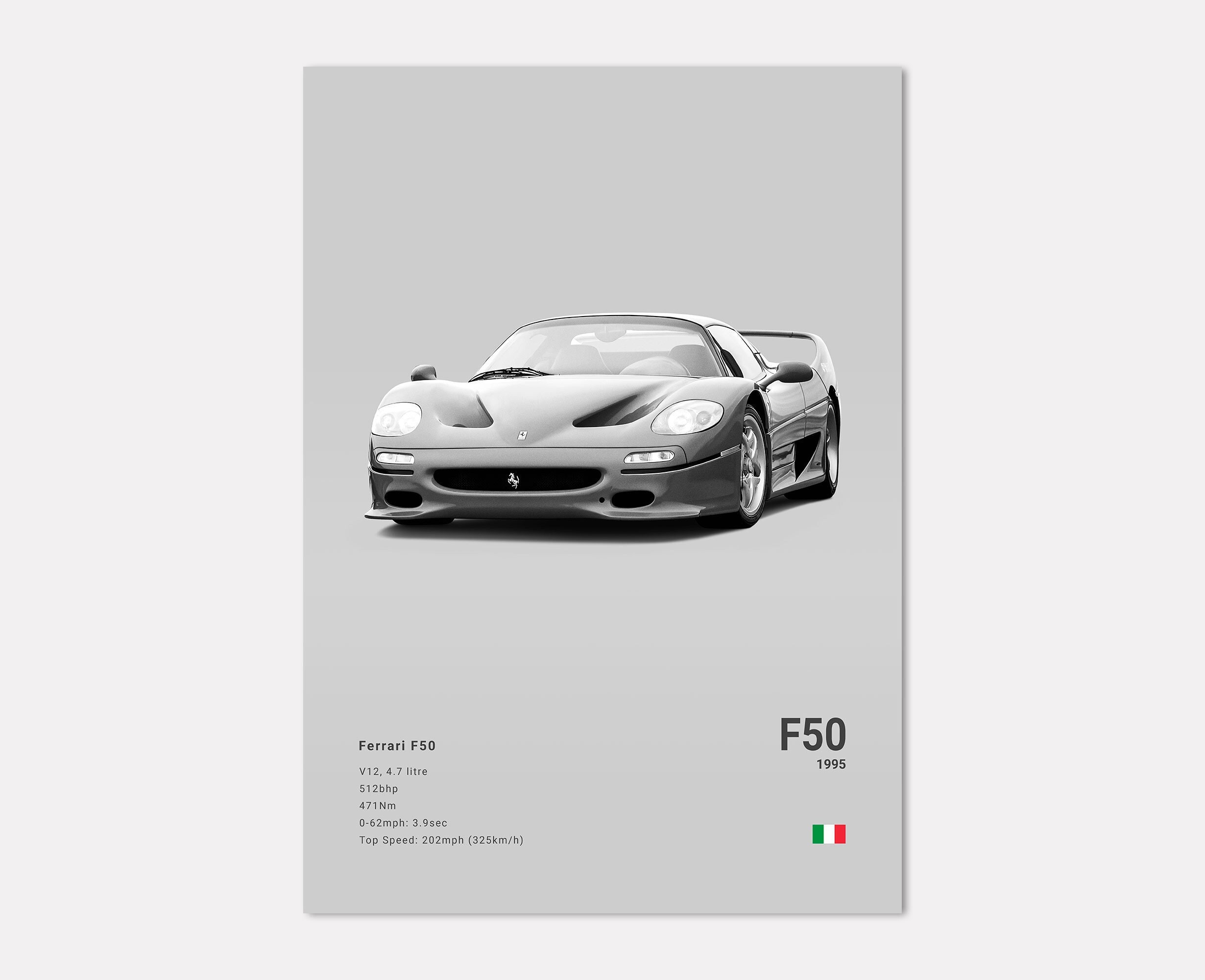Ferrari F50 Poster Print Wall Art Car Photography - Etsy