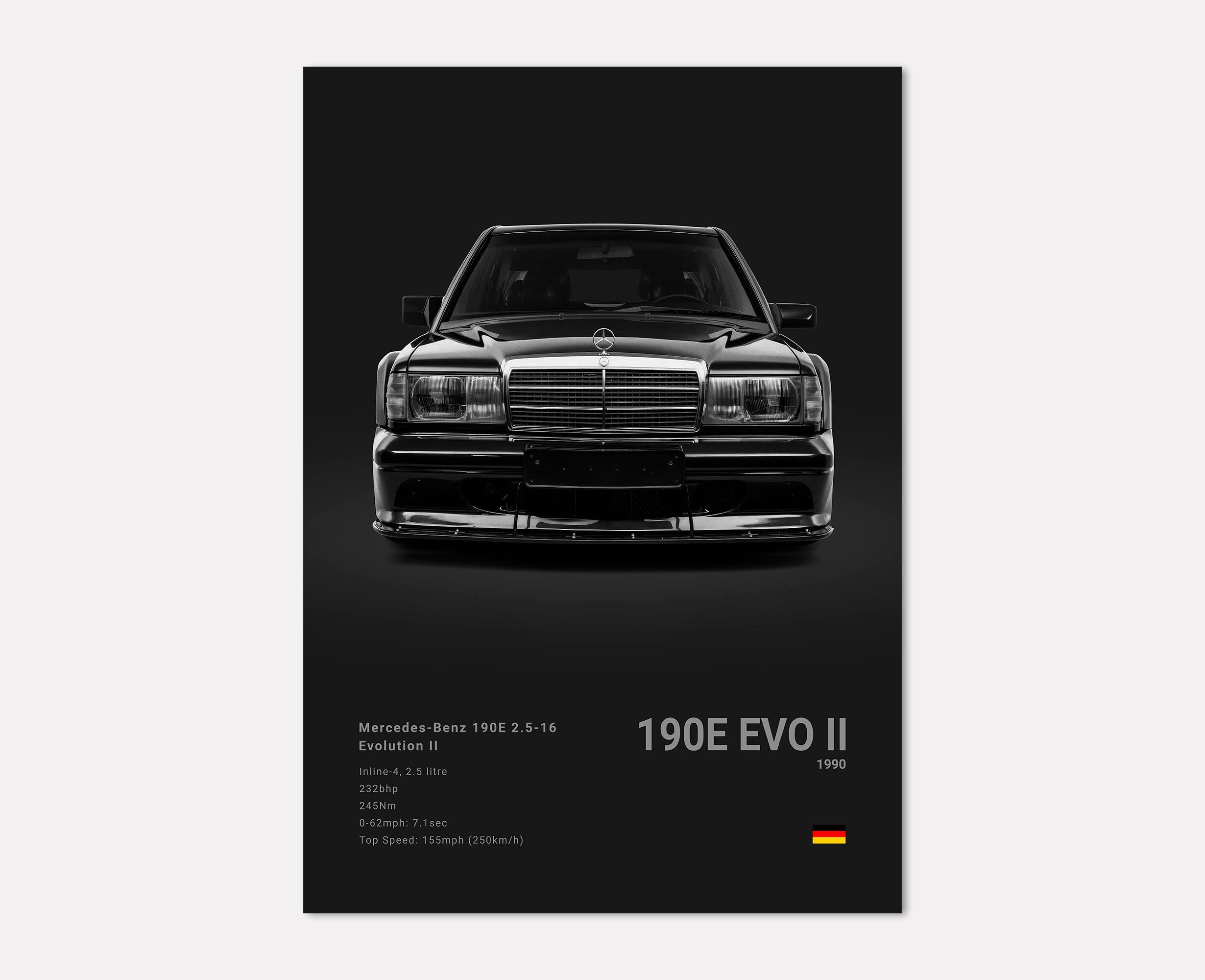Mercedes 190E Evo II Poster Print Wall Art Car Photography - Etsy