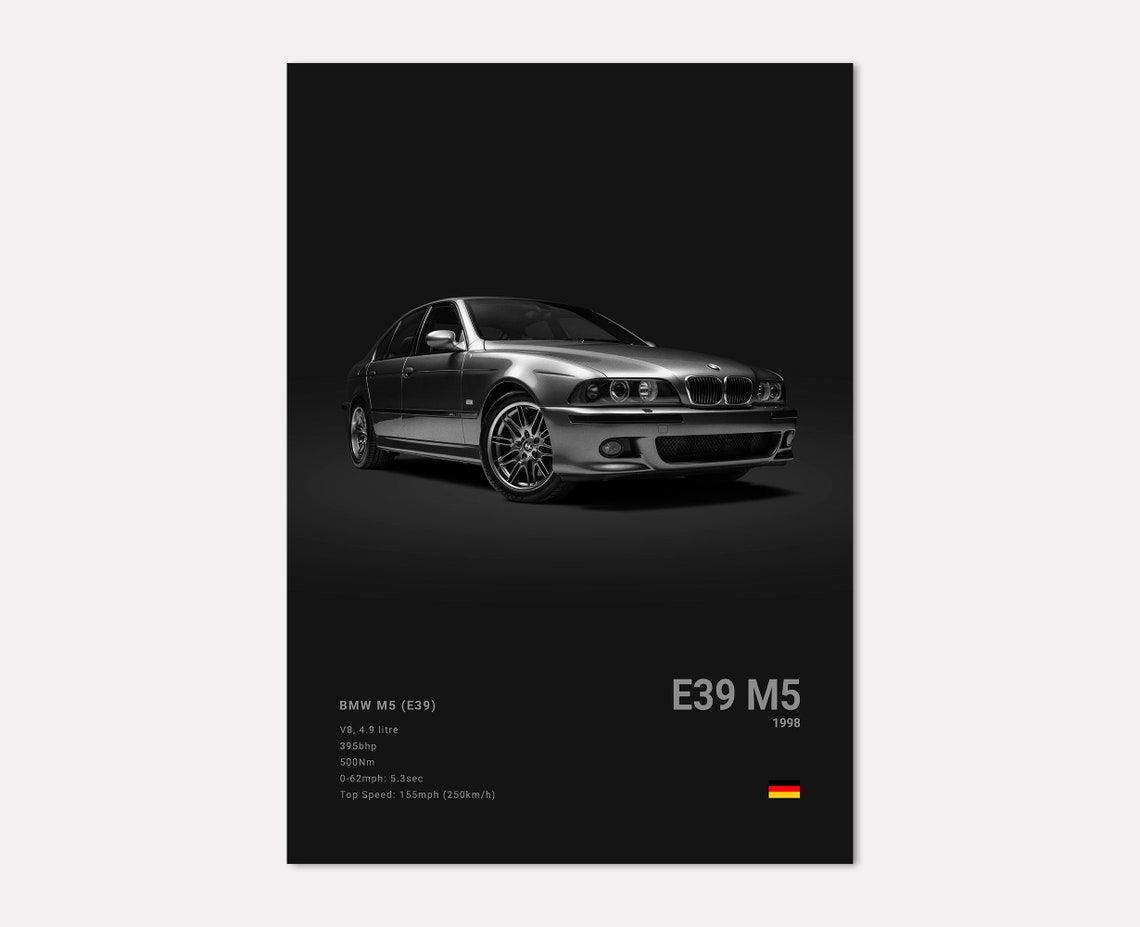 BMW M5 E39 Poster Print Wall Art Car Photography - Etsy