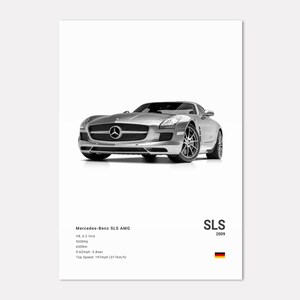 Mercedes SLS AMG Poster Print | Wall Art | Car Photography - Etsy